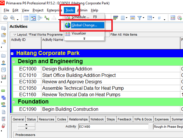 Creating Custom Calculations (formulas) in Primavera P6
